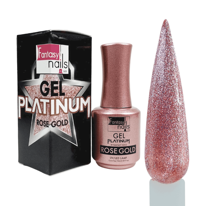 Gel Platinum Rose Gold Fantasy Nails | Productos para uñas