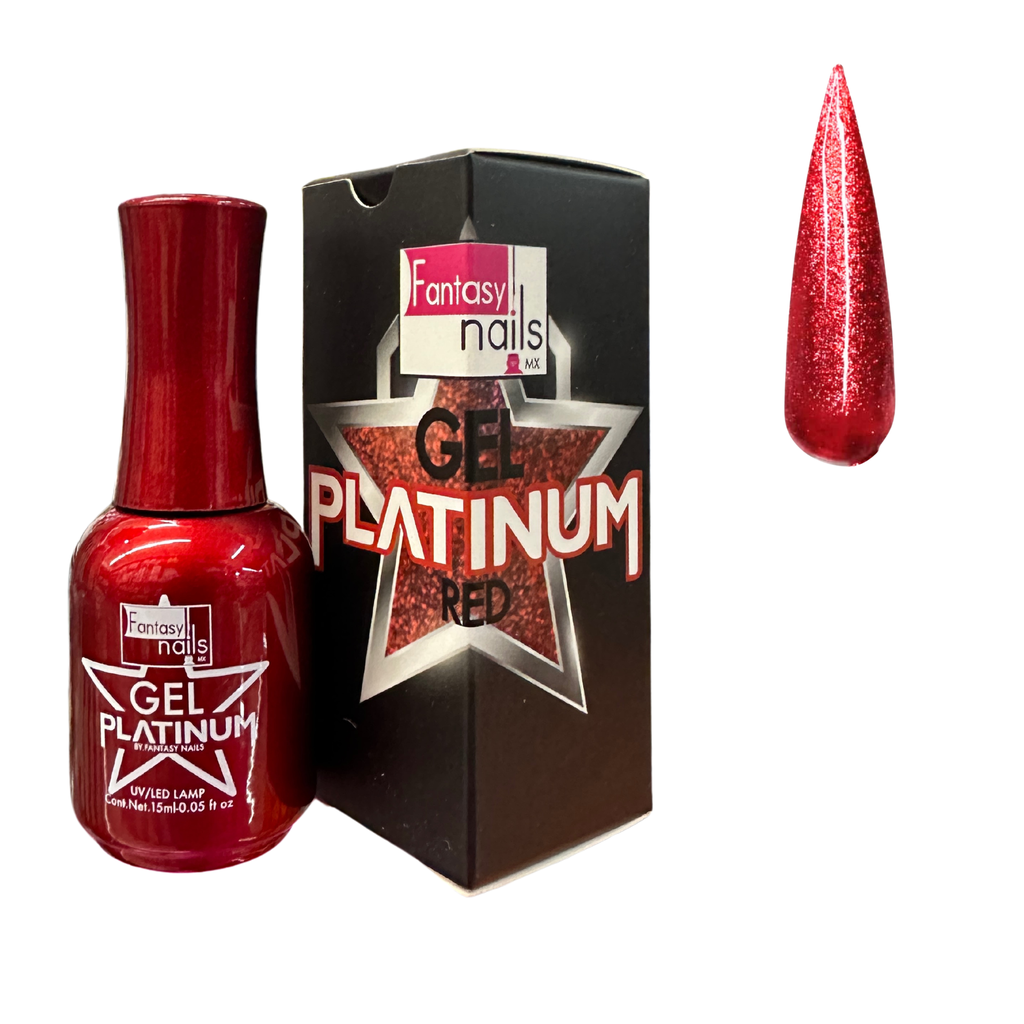 Gel Platinum Red Fantasy Nails | Productos para uñas